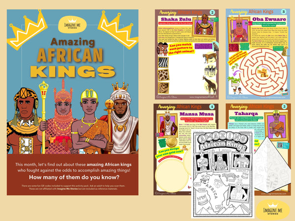 DIGITAL FILE - Amazing African Kings Activity Pack – Imagine Me Stories