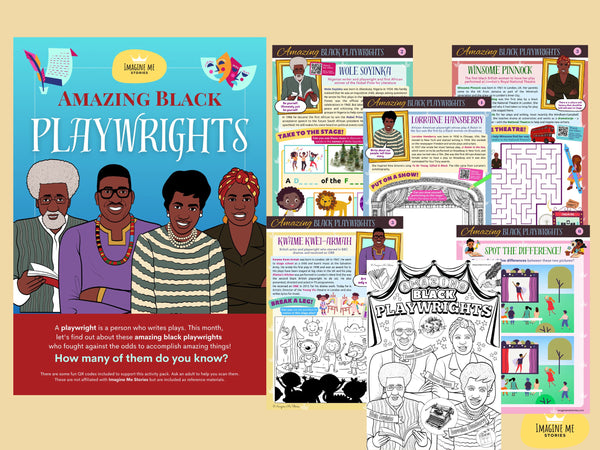 DIGITAL FILE - Amazing Black Playwrights Activity Pack – Imagine Me Stories