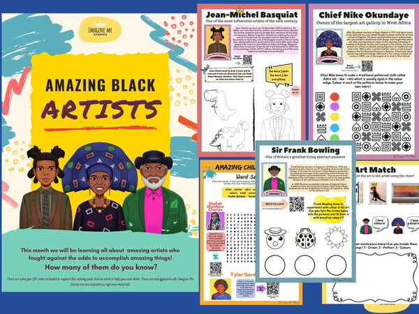 DIGITAL FILE - Amazing Black Artists Activity Pack – Imagine Me Stories