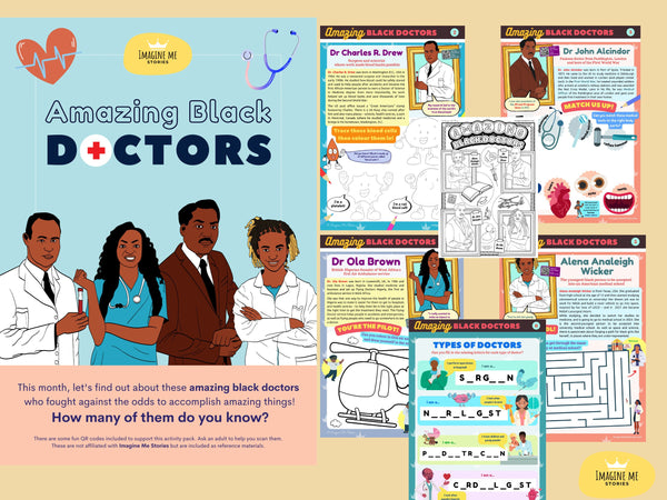 DIGITAL FILE - Amazing Black Doctors Activity Pack – Imagine Me Stories